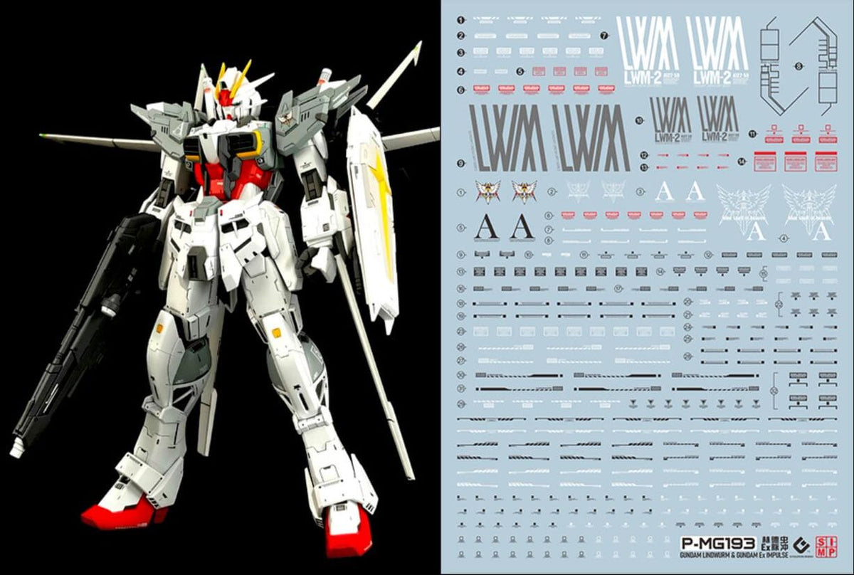 F60 MG Gundam Lindwurm & Ex Impluse Water Decal Sheet – USA Gundam Store