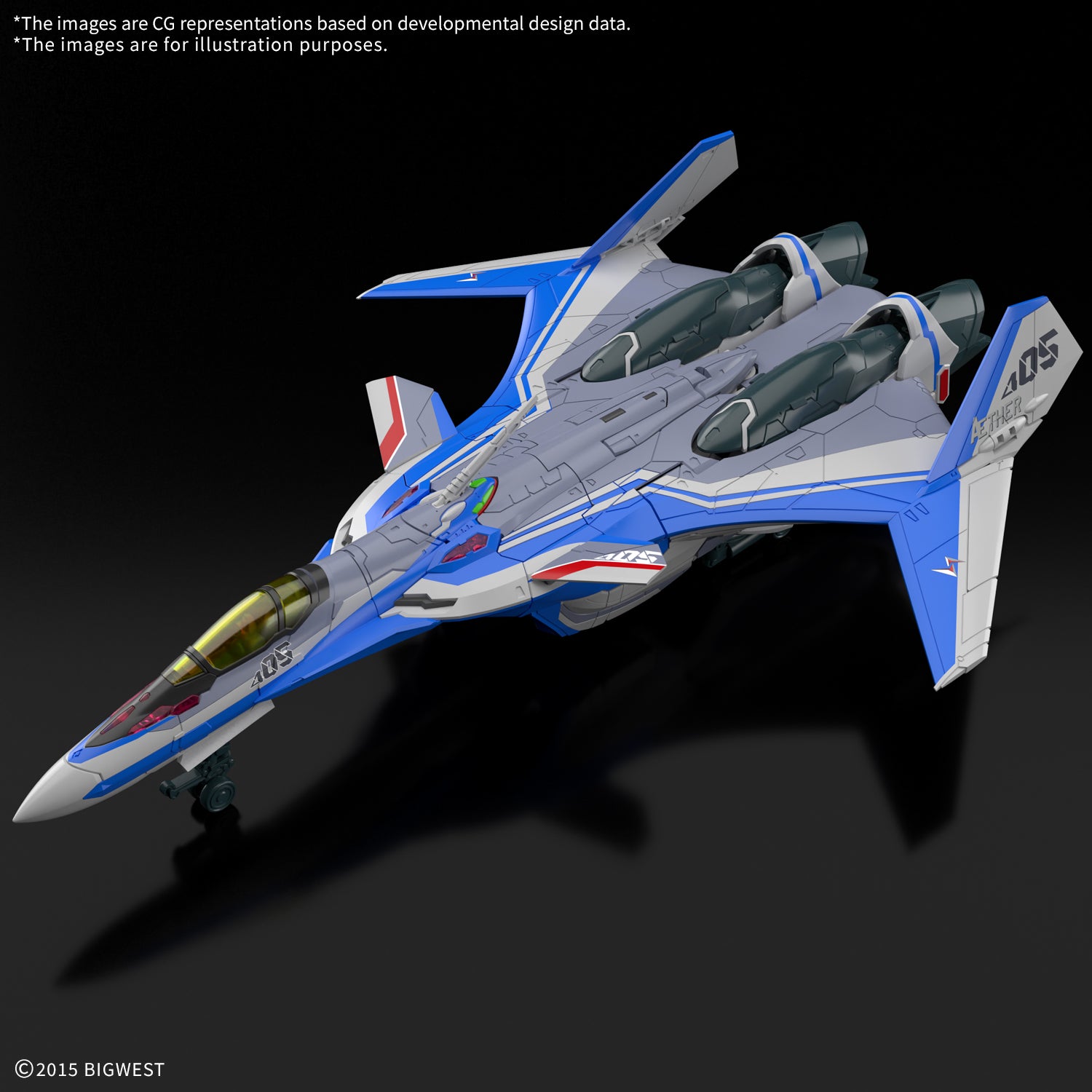 Macross Delta HG Hayate Immelmann's VF-31J Siegfried 1/100 Scale Model ...