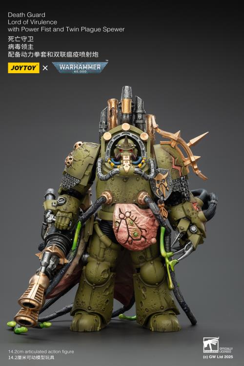 Warhammer 40,000 Death Guard Lord of Virulence with Power Fist and Twi ...