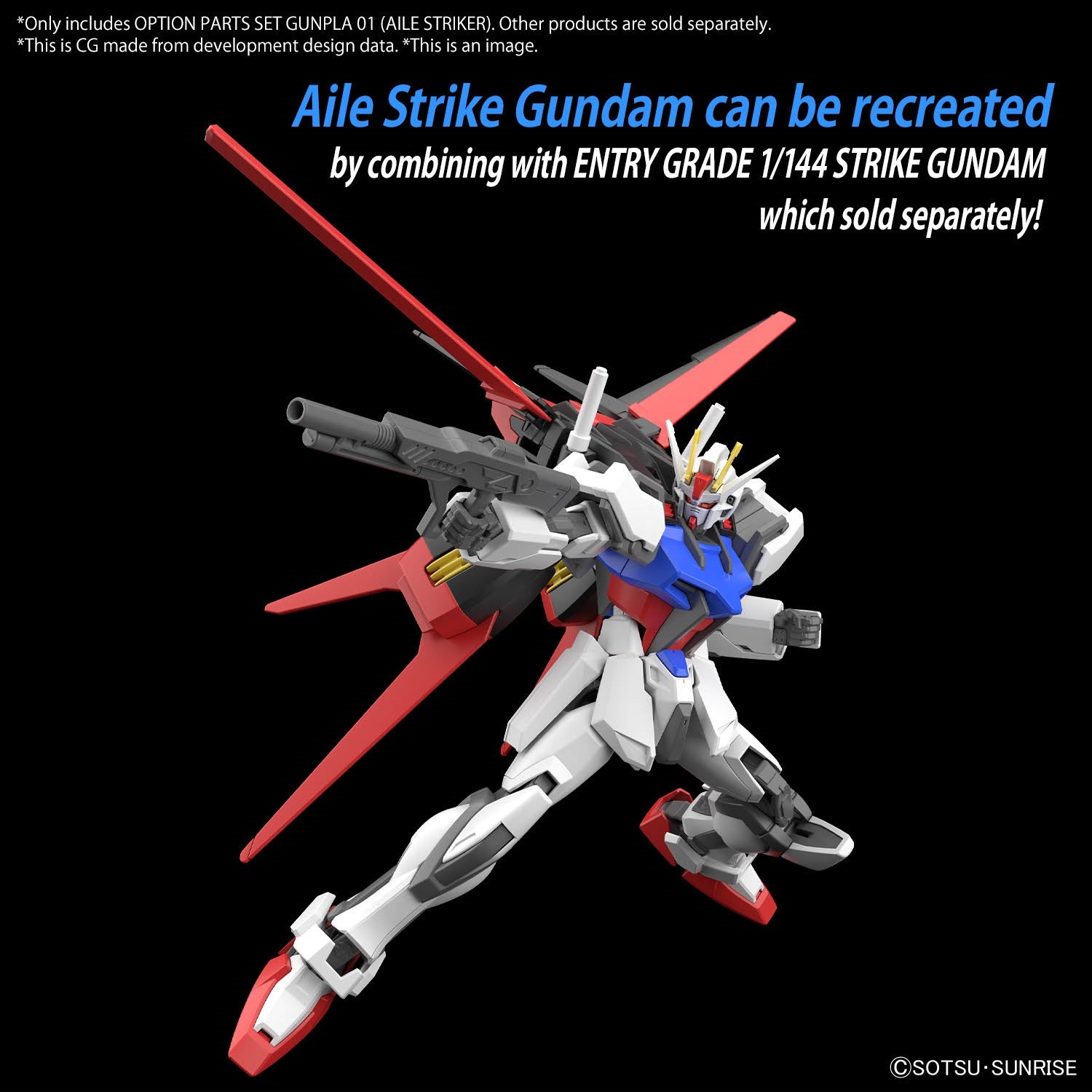Mobile Suit Gundam SEED GUNPLA 01 Aile Striker 1/144 Scale Optional Pa ...