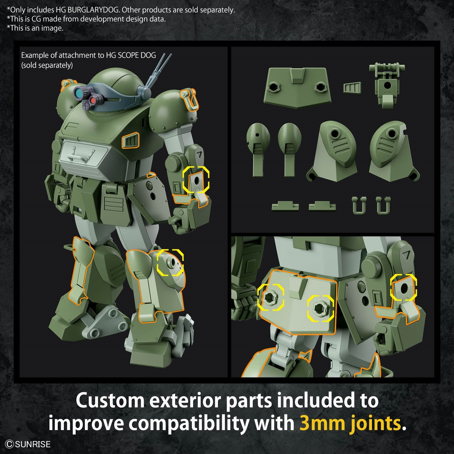 Armored Trooper Votoms Brilliantly Shining Heresy HG Burglary Dog Mode ...