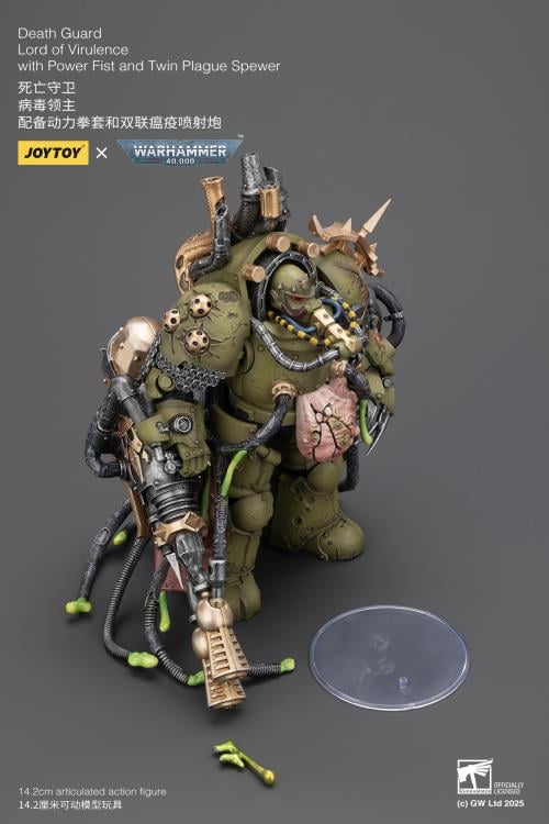 Warhammer 40,000 Death Guard Lord of Virulence with Power Fist and Twi ...