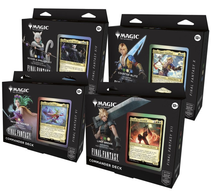 Magic the Gathering CCG Final Fantasy Commander Deck Carton (4) – USA ...