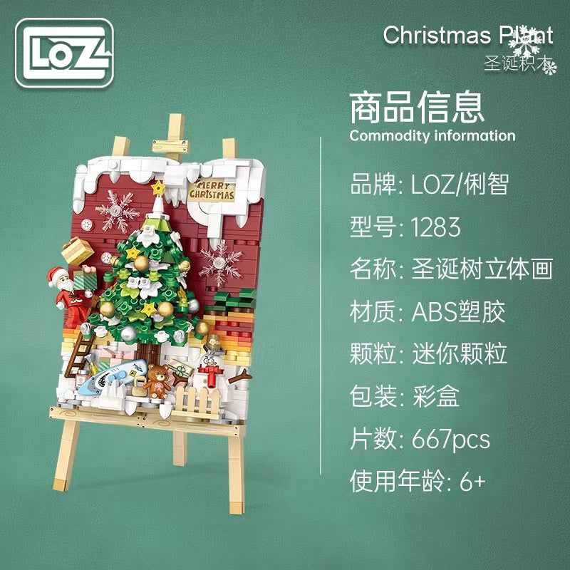 LOZ Creator Series 1283 Christmas Tree Car 3D Picture– USA Gundam Store