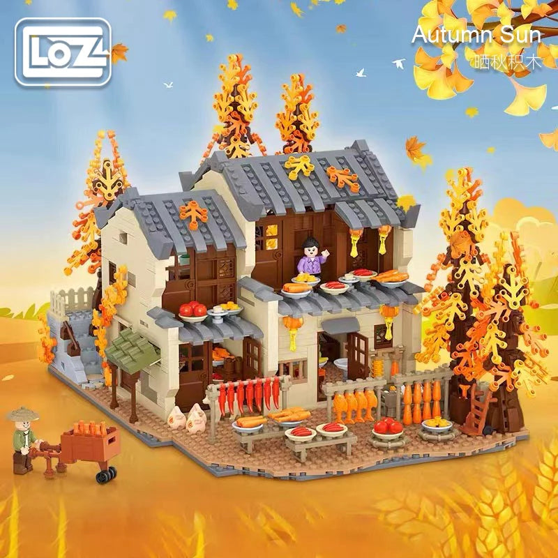 LOZ Architecture Mini Blocks 1071 Sunshine In Autumn Chinese Construct ...