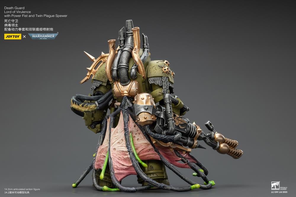 Warhammer 40,000 Death Guard Lord of Virulence with Power Fist and Twi ...