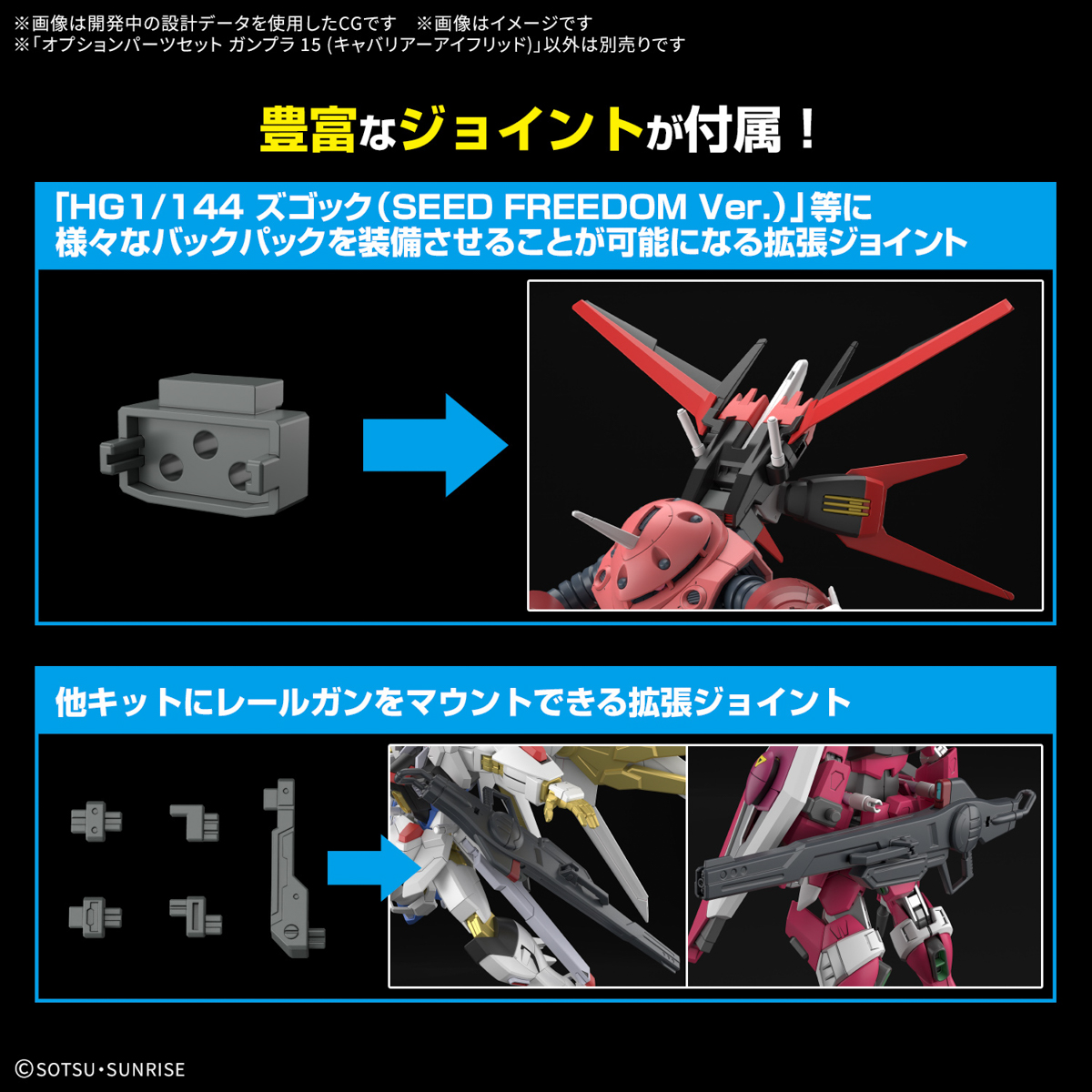 Mobile Suit Gundam SEED Freedom Option Parts Set Gunpla 15 AMGS-X18P C ...