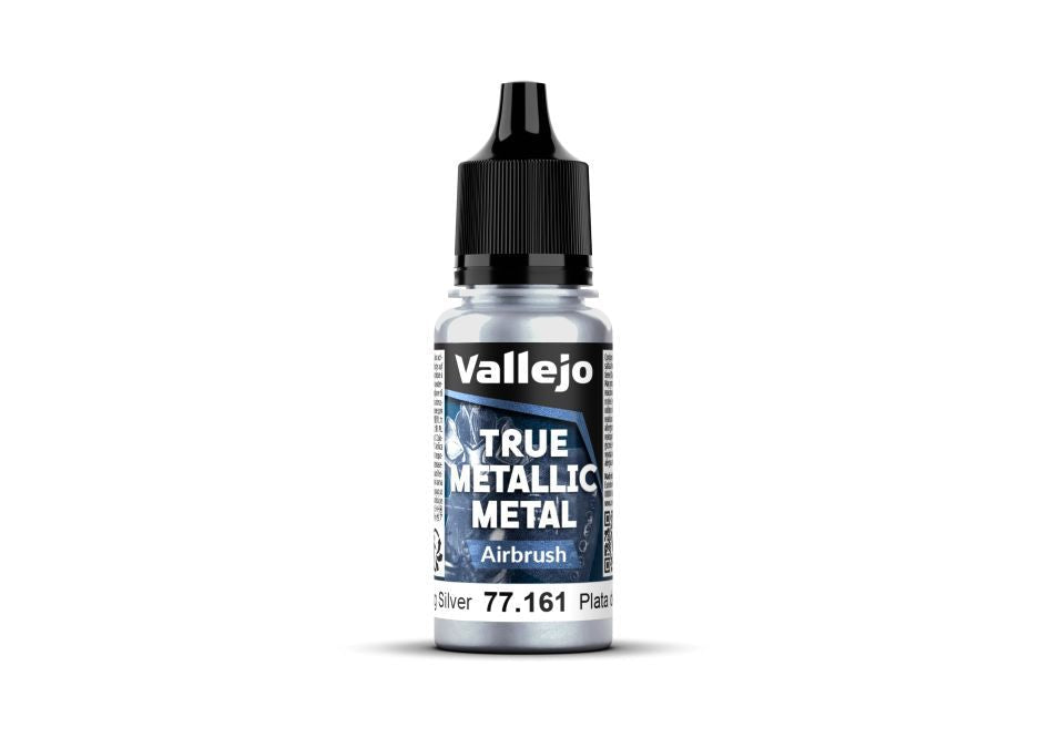 Vallejo 18ml Bottle Sterling Silver (Airbrush) True Metallic Metal ...