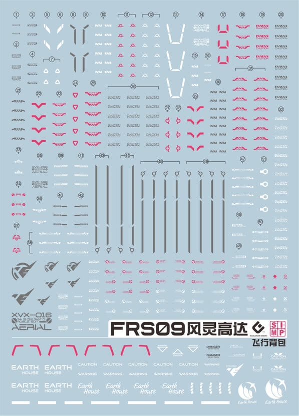 F68 FM Aerial Gundam Decal Sheet – USA Gundam Store