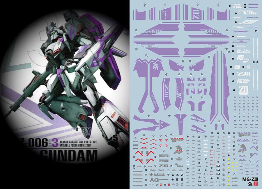 E59 MG Zeta Gundam III (Violet) Decal Sheet – USA Gundam Store
