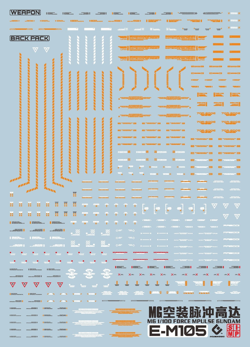 F42 MG Force Impluse Gundam GK Enhanced Decal Sheet– USA Gundam Store