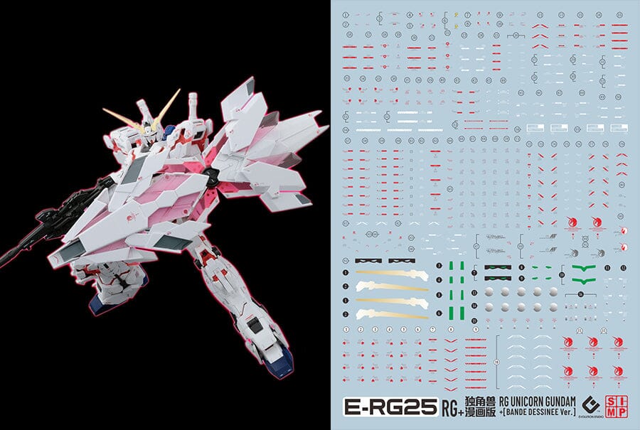 C17 RG Unicorn Gundam Decal Sheet– USA Gundam Store