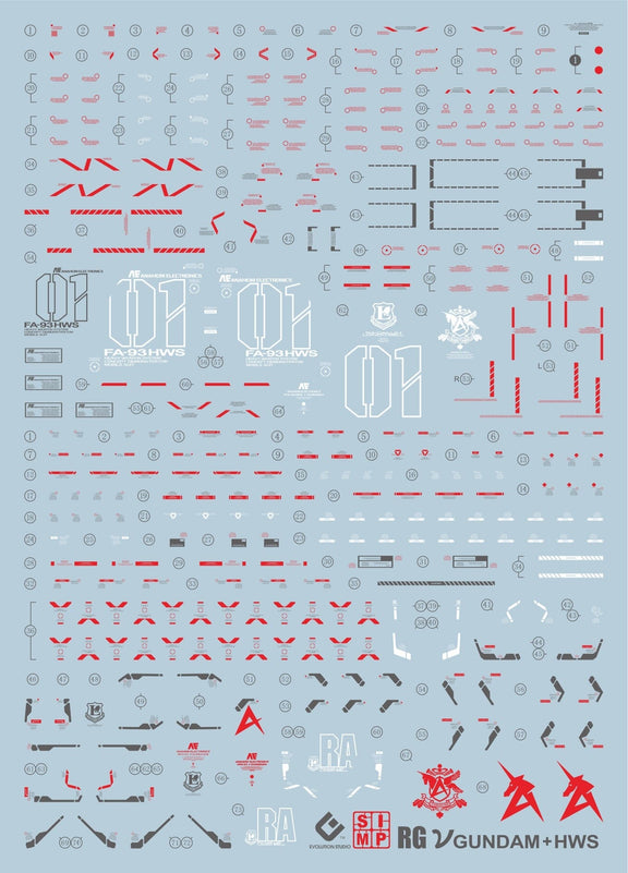 C70 RG Nu Gundam + HWS Extreme Clear Decal Sheet – USA Gundam Store