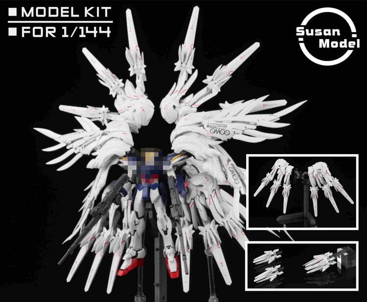 [SU016-A] Susan Models 1/144 RG Wing Gundam Snow White Wings and Canno ...