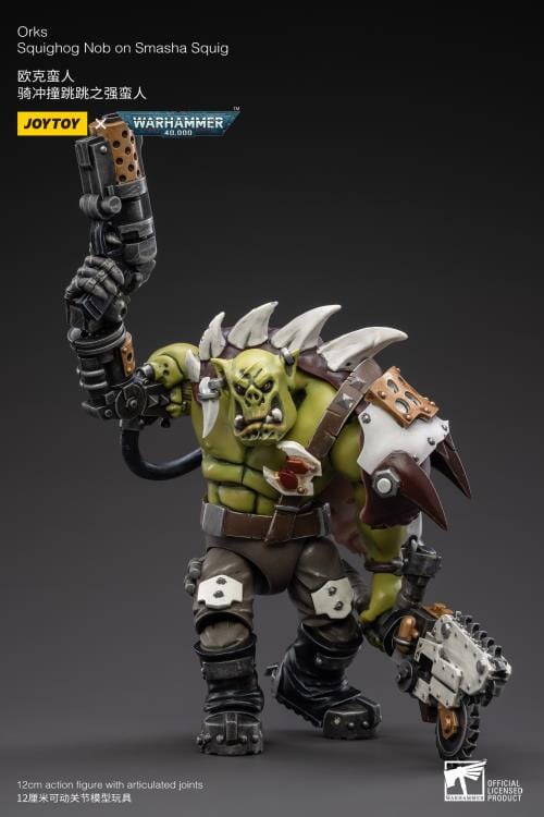 Warhammer 40K Orks Squighog Nob On Smasha Squig 1/18 Scale Figure Set ...