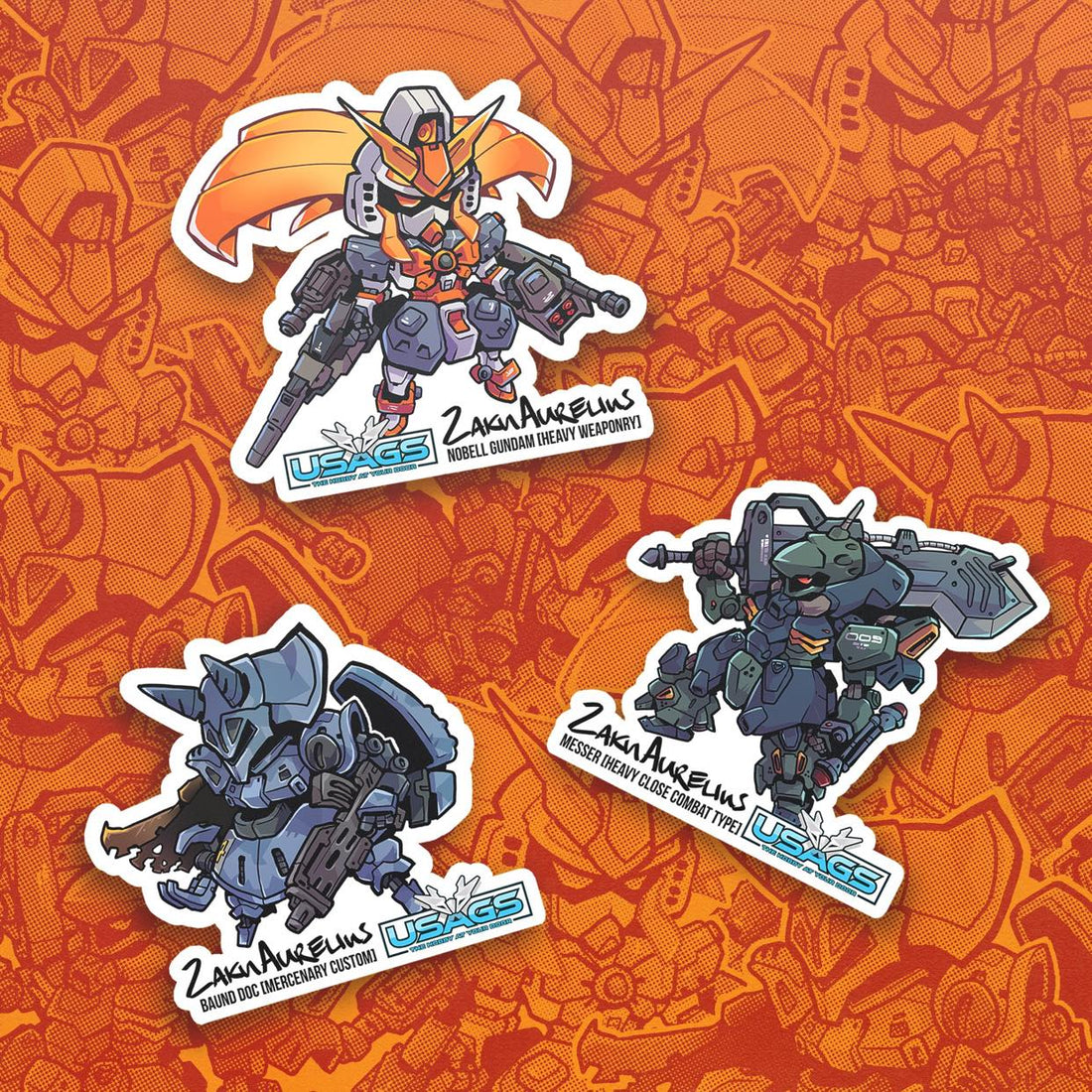 Limited ZakuAurelius Sticker pack – USA Gundam Store