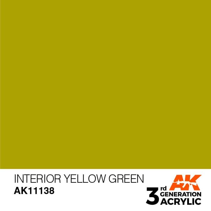AK Interactive 3rd Gen Acrylic Interior Yellow Green 17ml – USA Gundam ...