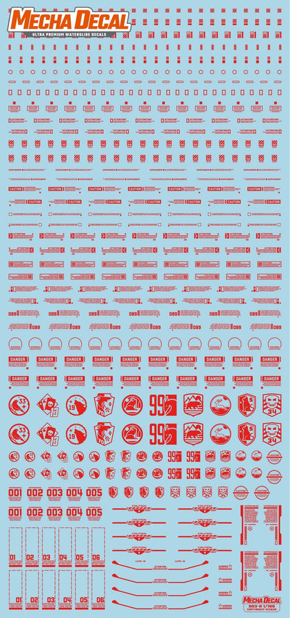 Mecha Decal 003-R USA Gundam x Child of Mecha CARTOGRAF 1/100– USA ...