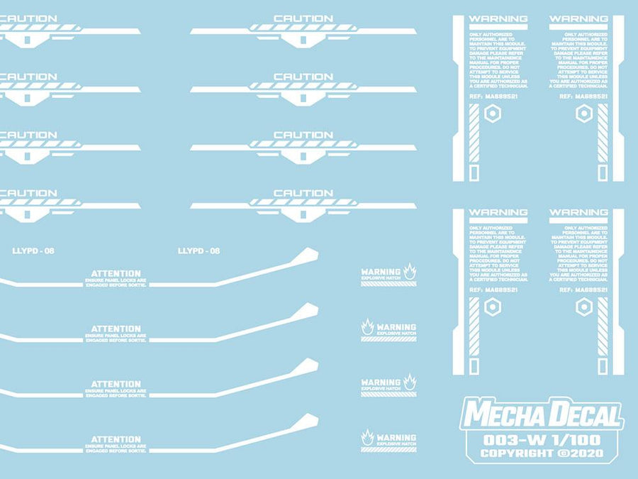 Mecha Decal 003-W USA Gundam x Child of Mecha CARTOGRAF 1/100– USA ...