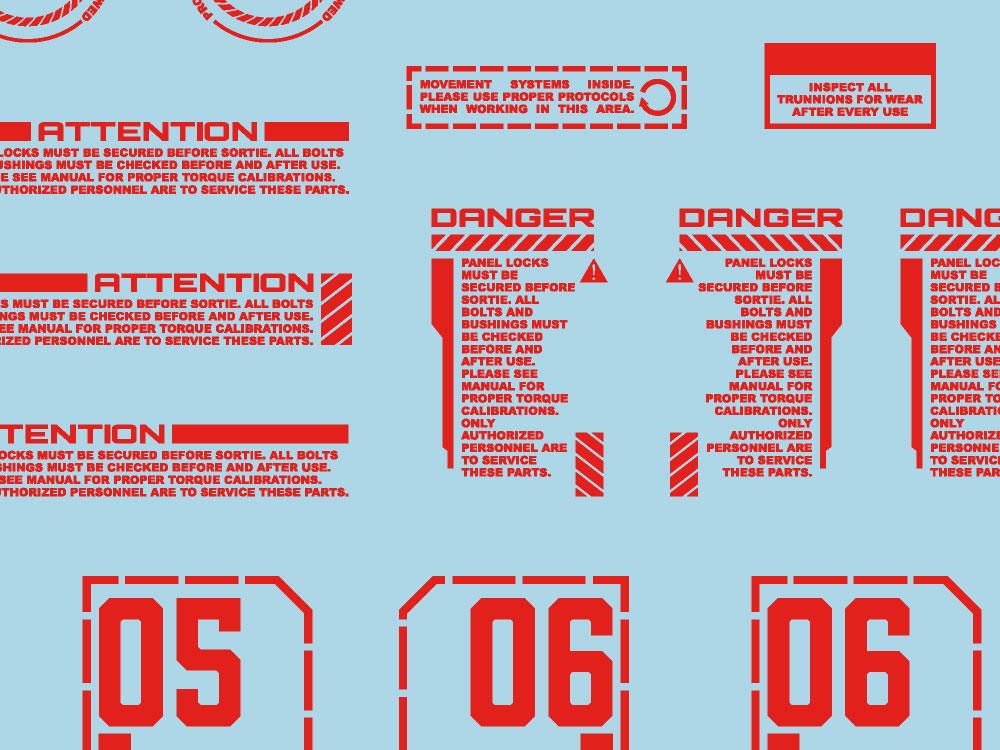 Mecha Decal 004-R CARTOGRAF 1/144– USA Gundam Store