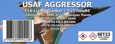 USAF AGGRESSOR : F16 LIZARD FLANKER / F15 DESERT COLOUR SET – USA ...
