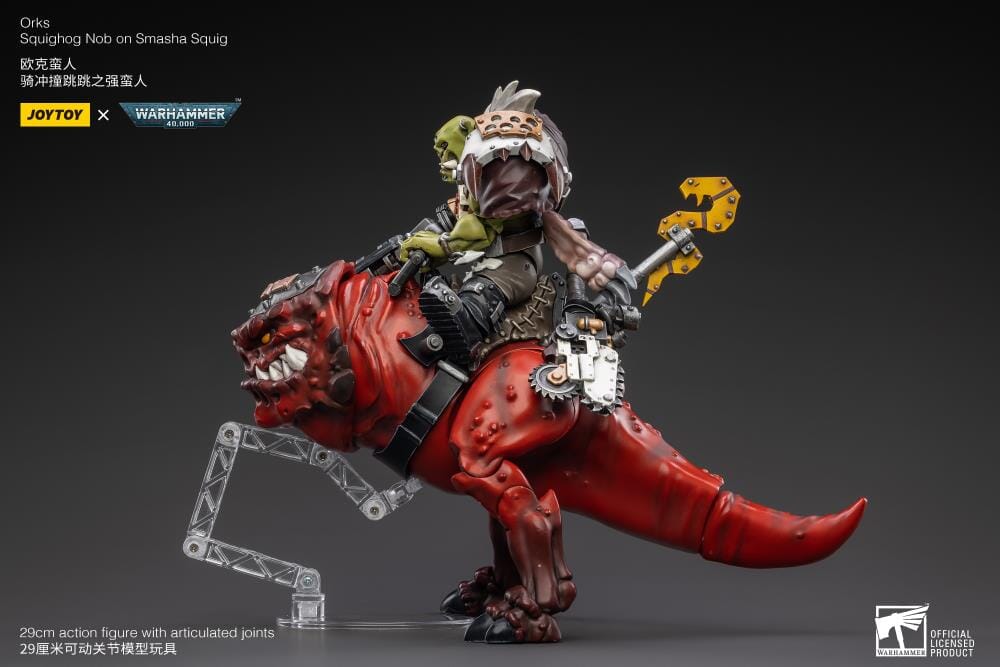 Warhammer 40K Orks Squighog Nob On Smasha Squig 1/18 Scale Figure Set ...