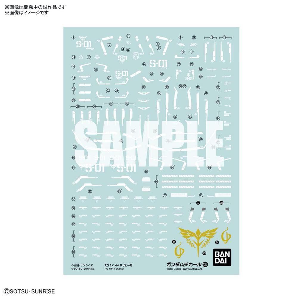 GD-126 RG SAZABI DECAL – USA Gundam Store